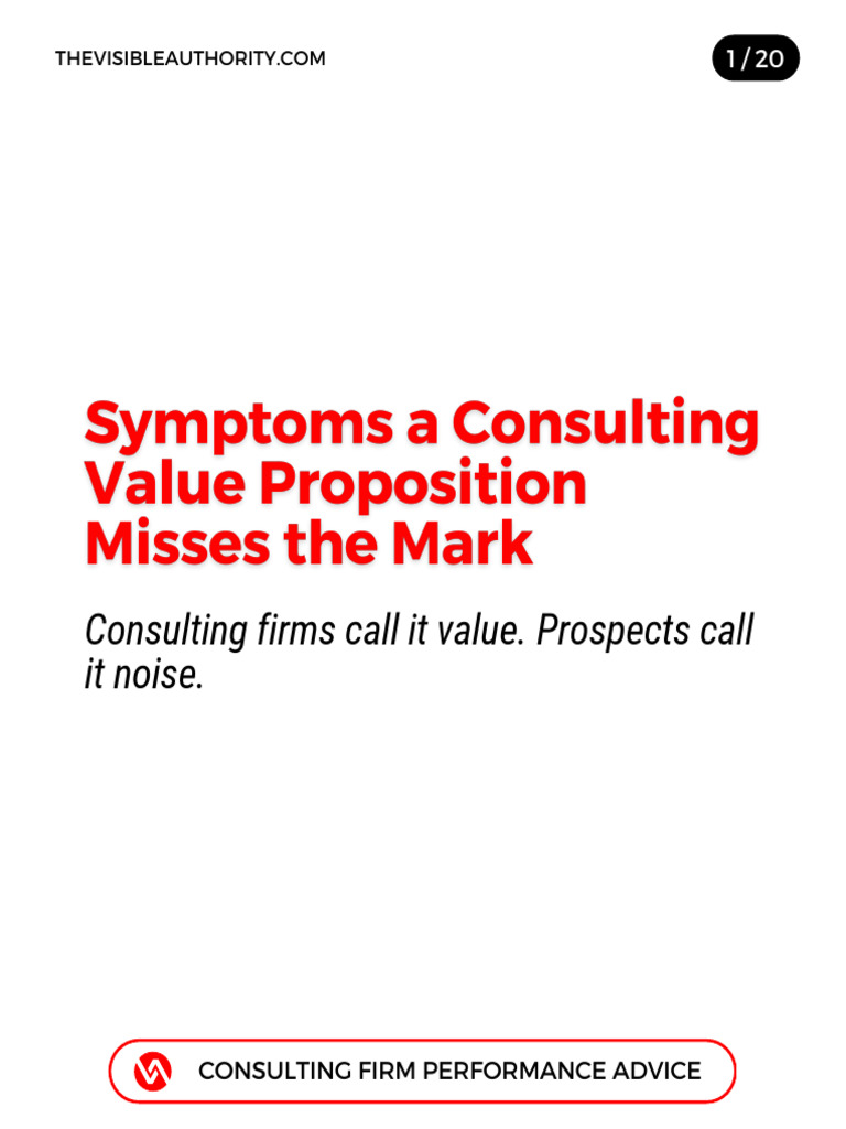 Symptoms of A Weak Consulting Value Proposition | PDF | Social Psychology