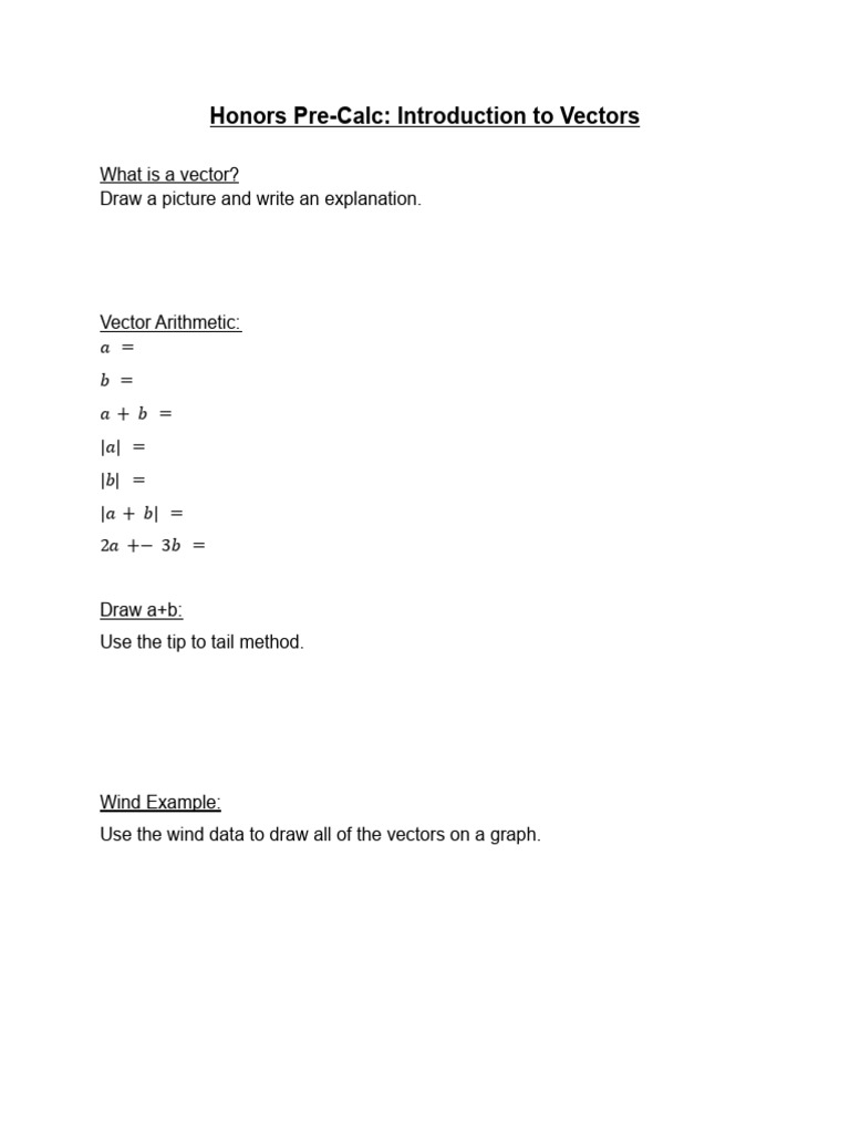 Chapter 6 - Introduction To Vectors | PDF