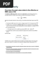 RMS vs Peak Voltage Explained | PDF | Root Mean Square | Voltage