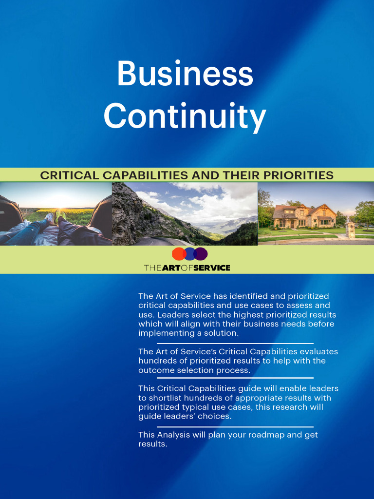 Critical Capabilities for Business Continuity | PDF | Information ...
