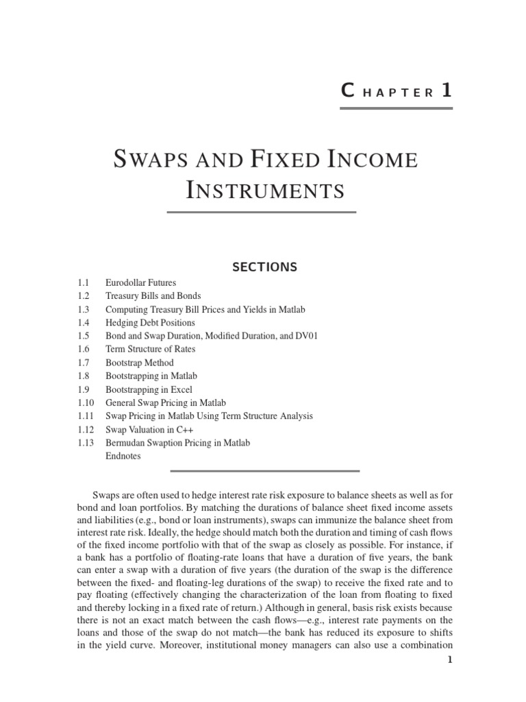 Swaps and Bonds - Duration, Bootstrapping, Hedging | PDF | Bond ...