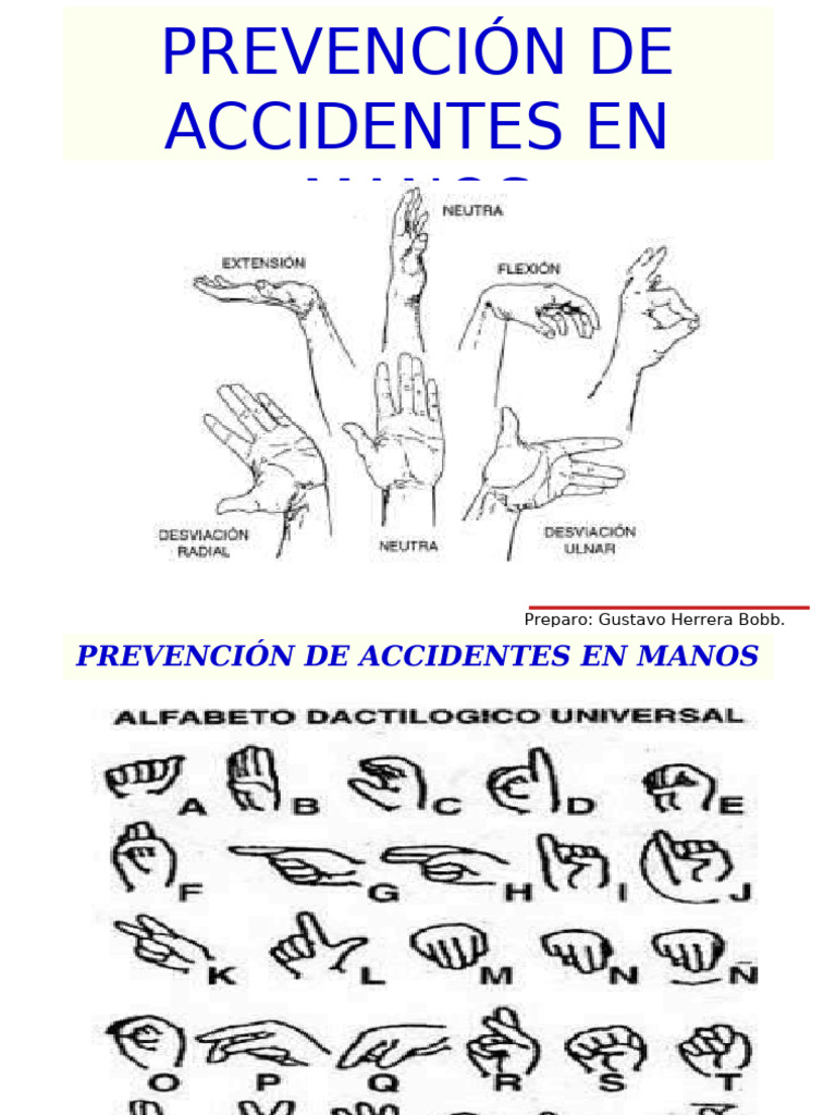 Prevencion Accidentes en Manos | PDF | Mano | Sistema musculoesquelético