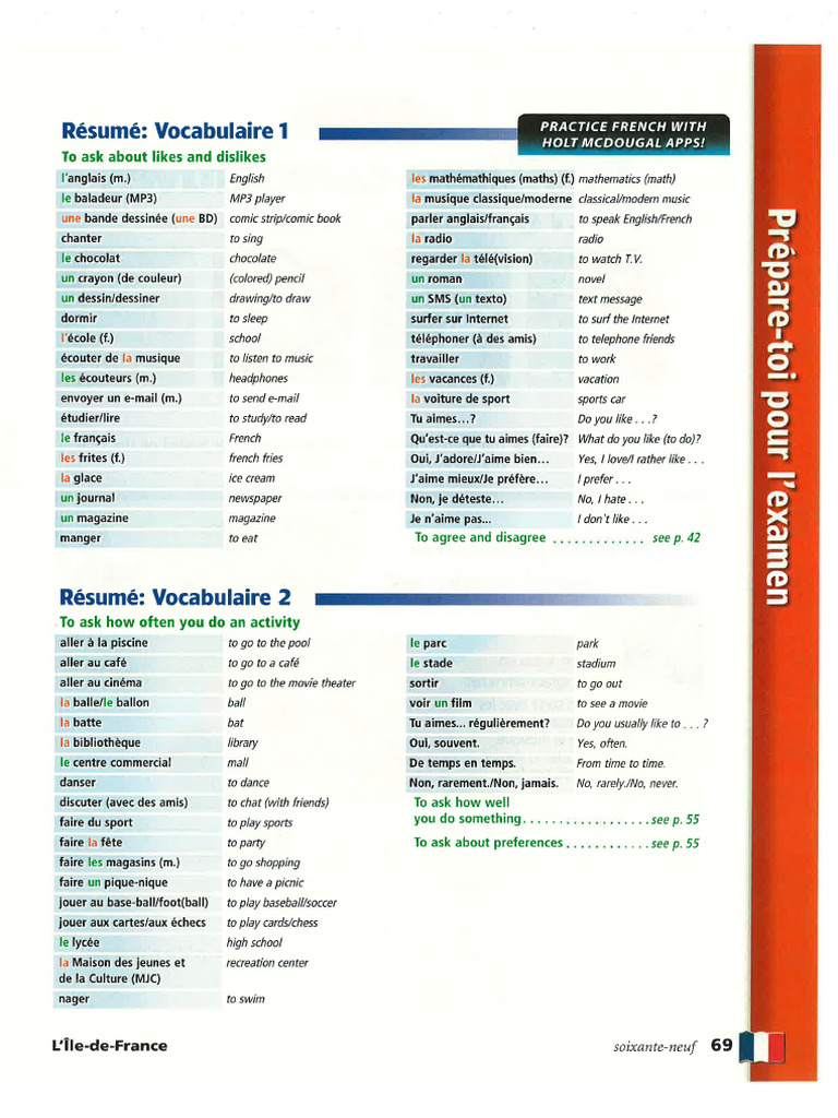 French 1A Pages 89 | PDF