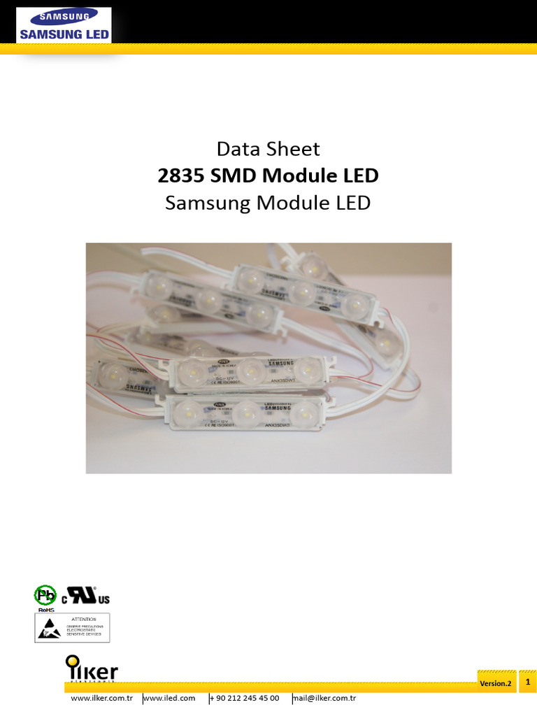 2835 SMD LED Module Overview | PDF | Light Emitting Diode ...