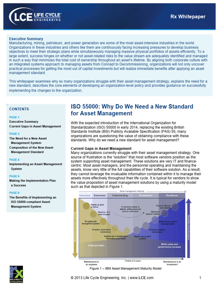 ISO 55000: New Standards for Asset Management | PDF | Asset Management ...