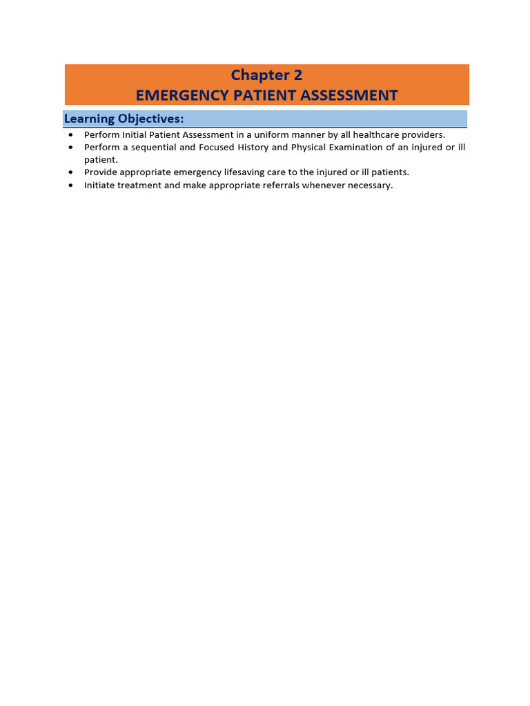 Chapter-2-Emergency-Patient-Assessment | PDF | Medical Specialties ...
