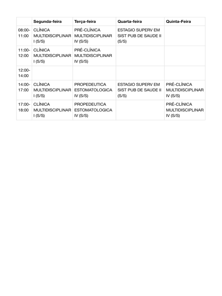 Horário individual EDUARDA | PDF