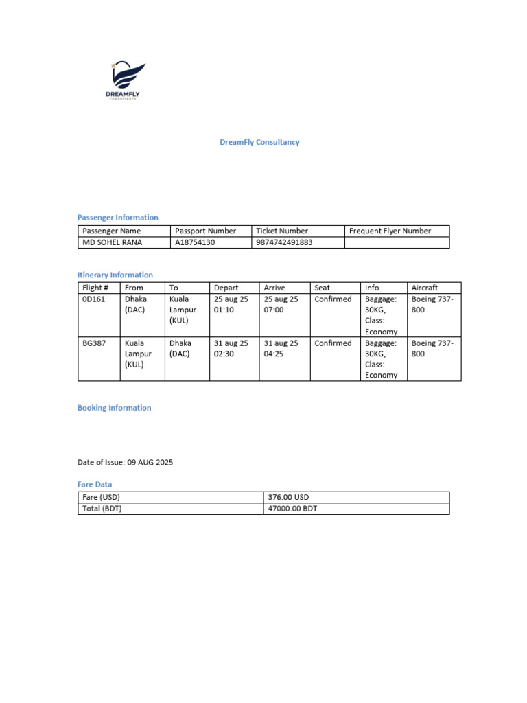 MD Sohel Rana Fly-1 | PDF