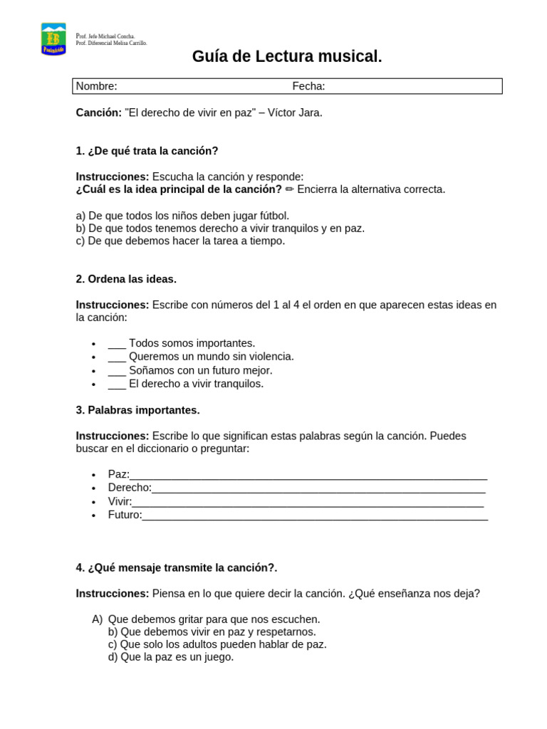 Guia Taller Lectura Musical | PDF