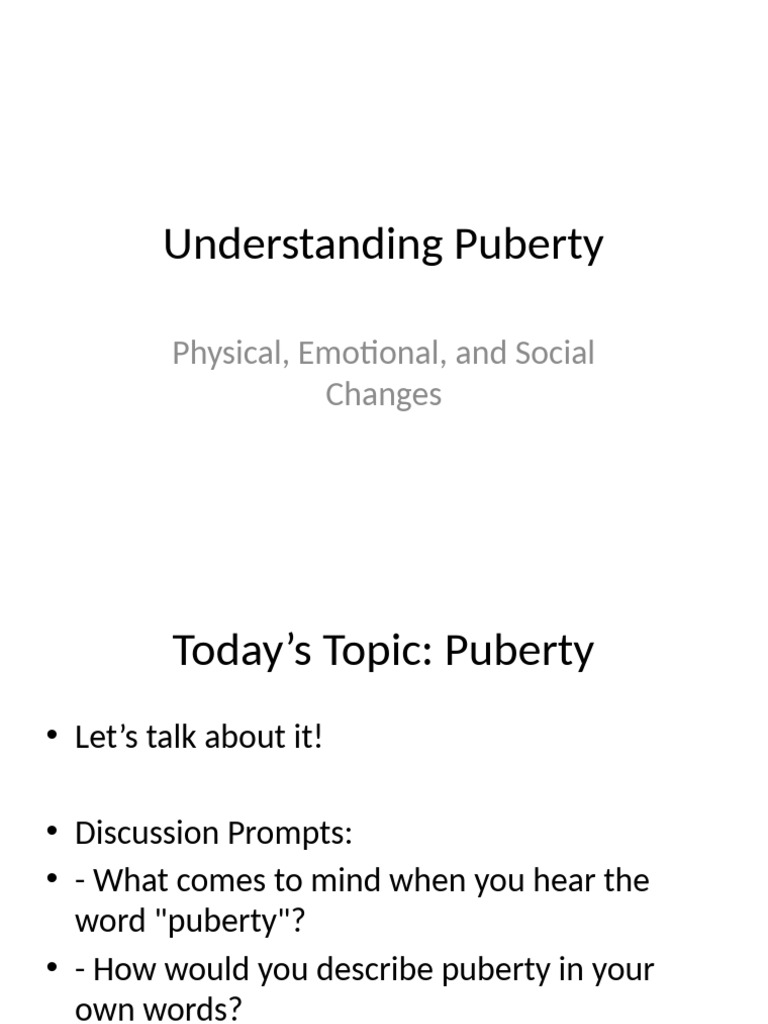 Puberty: Changes in Girls' Bodies | PDF