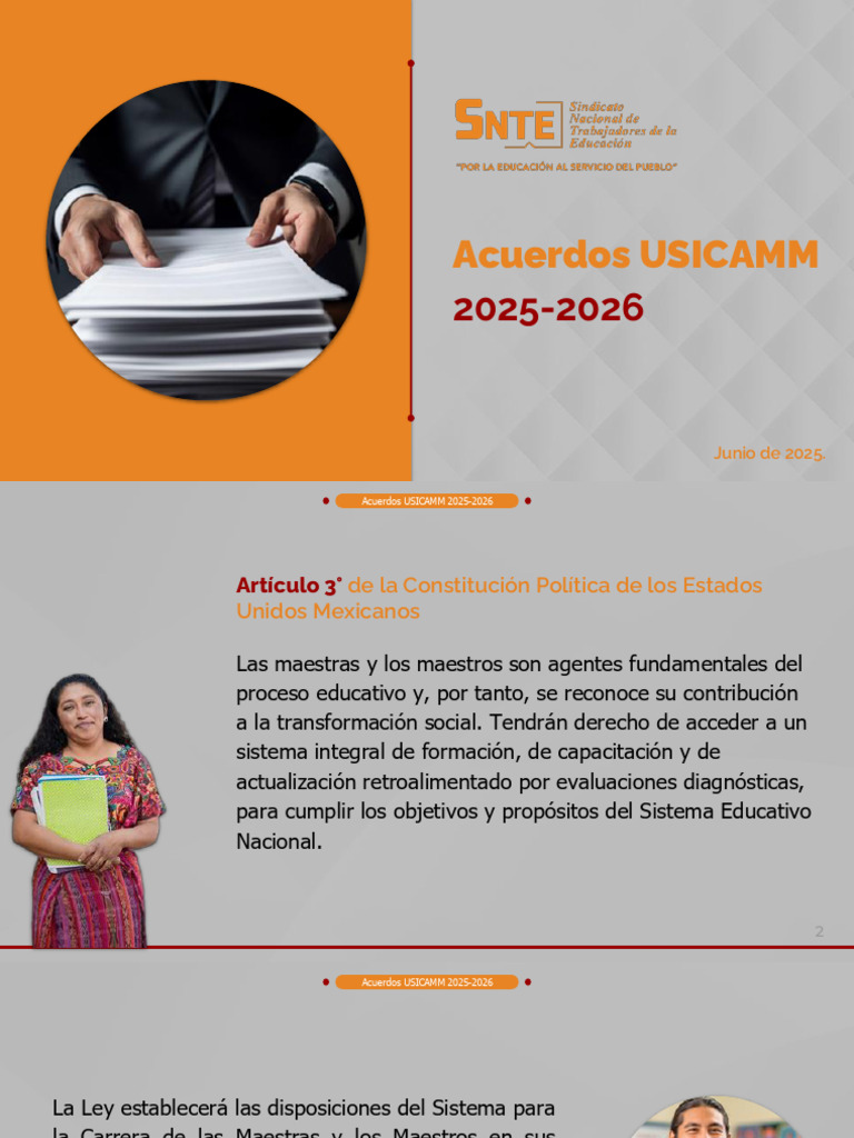 Acuerdos USICAMM 2025-2026 | PDF | Maestros | Sindicato