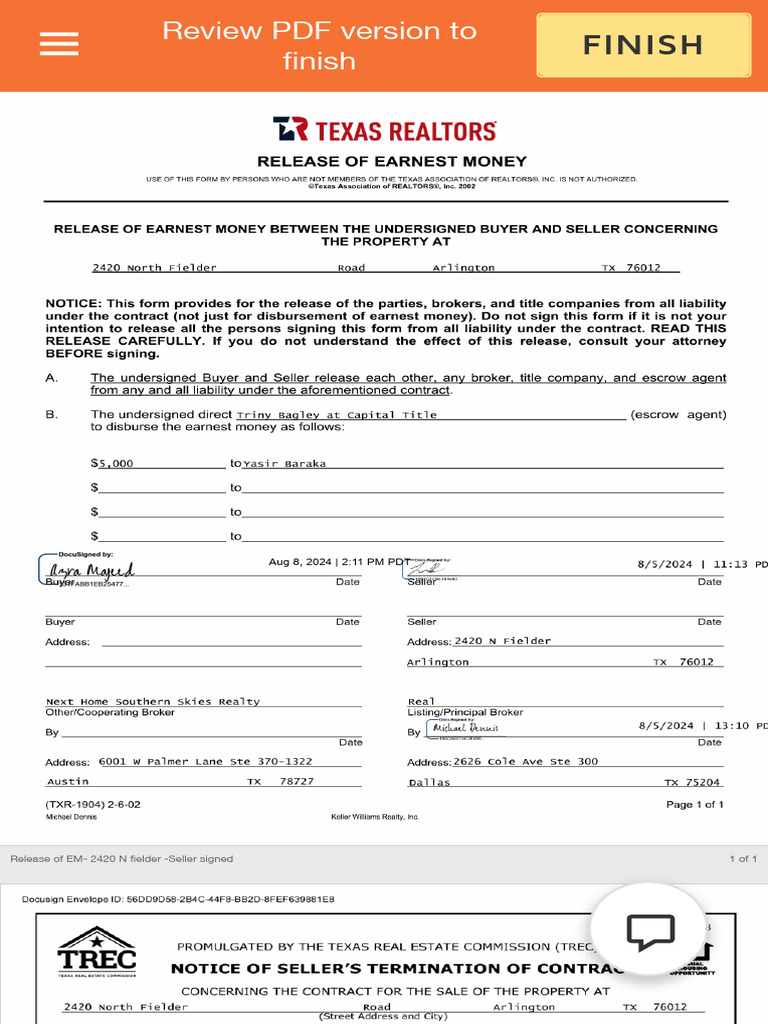 Review and Sign Document(s) Docusign | PDF