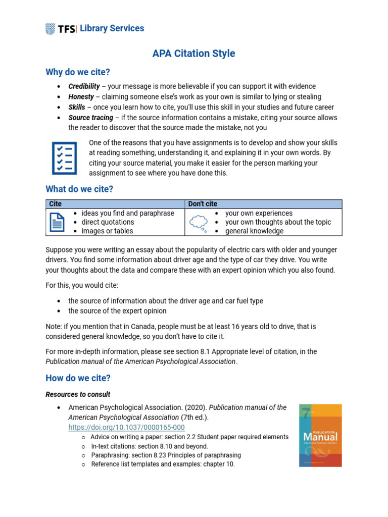Understanding APA Citation Basics | PDF | Apa Style | Citation