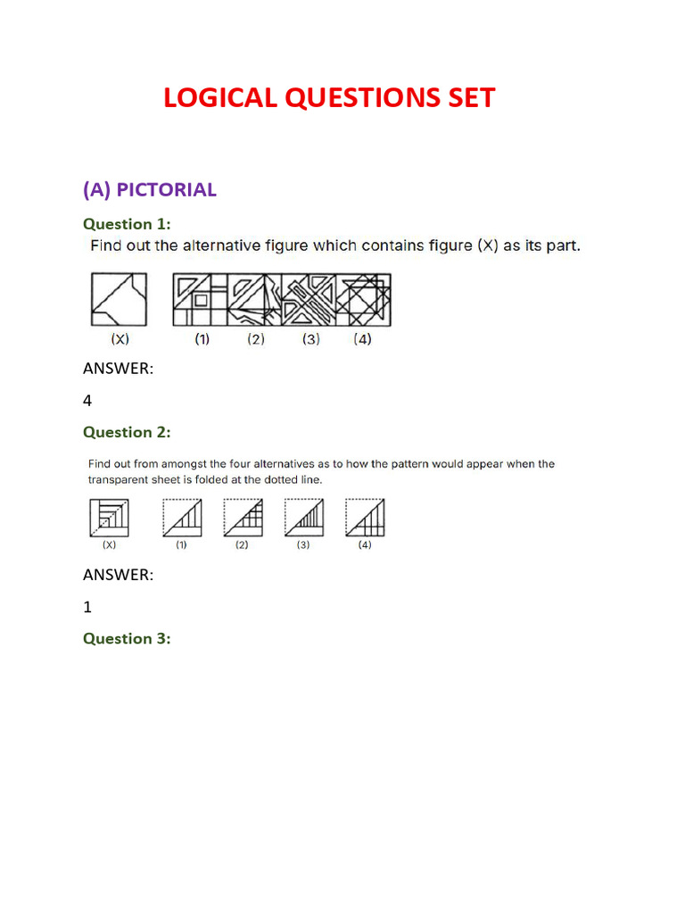 Logical Reasoning Set | PDF
