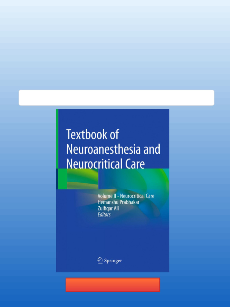 Textbook of Neuroanesthesia and Neurocritical Care Volume 2 1st Edition Hemanshu Prabhakar pdf ...