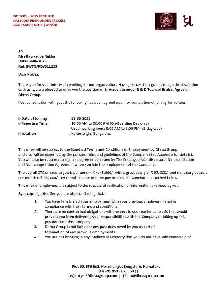 Rekha Reddy | PDF | Sick Leave | Breach Of Contract