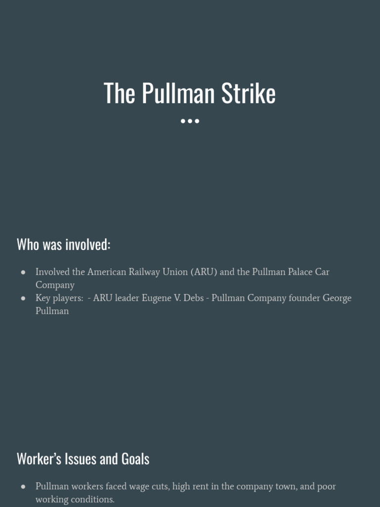 Government Response to the Pullman Strike | PDF