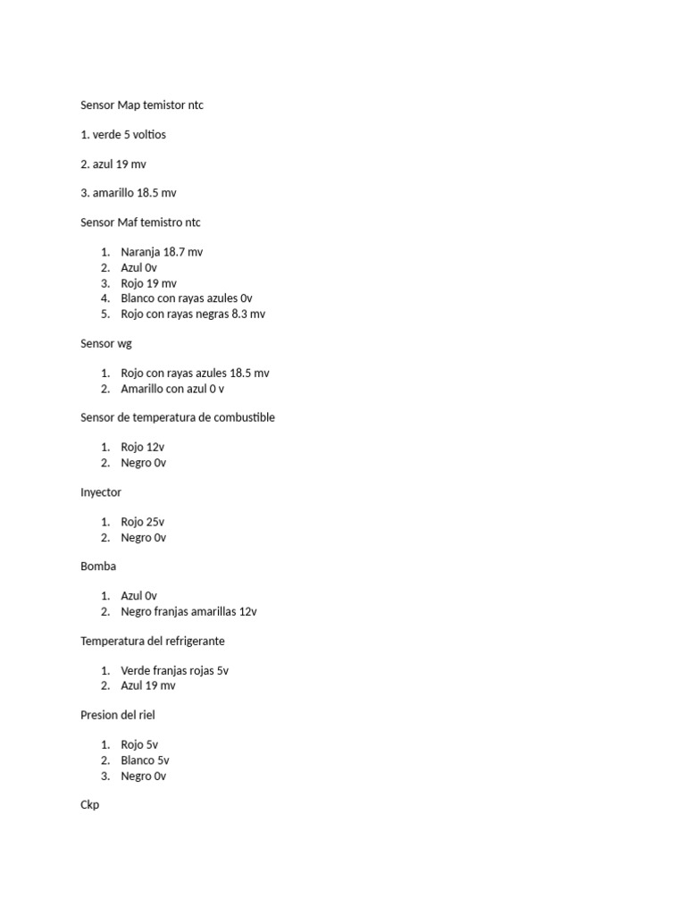 Sensor Map Temistor NTC | PDF