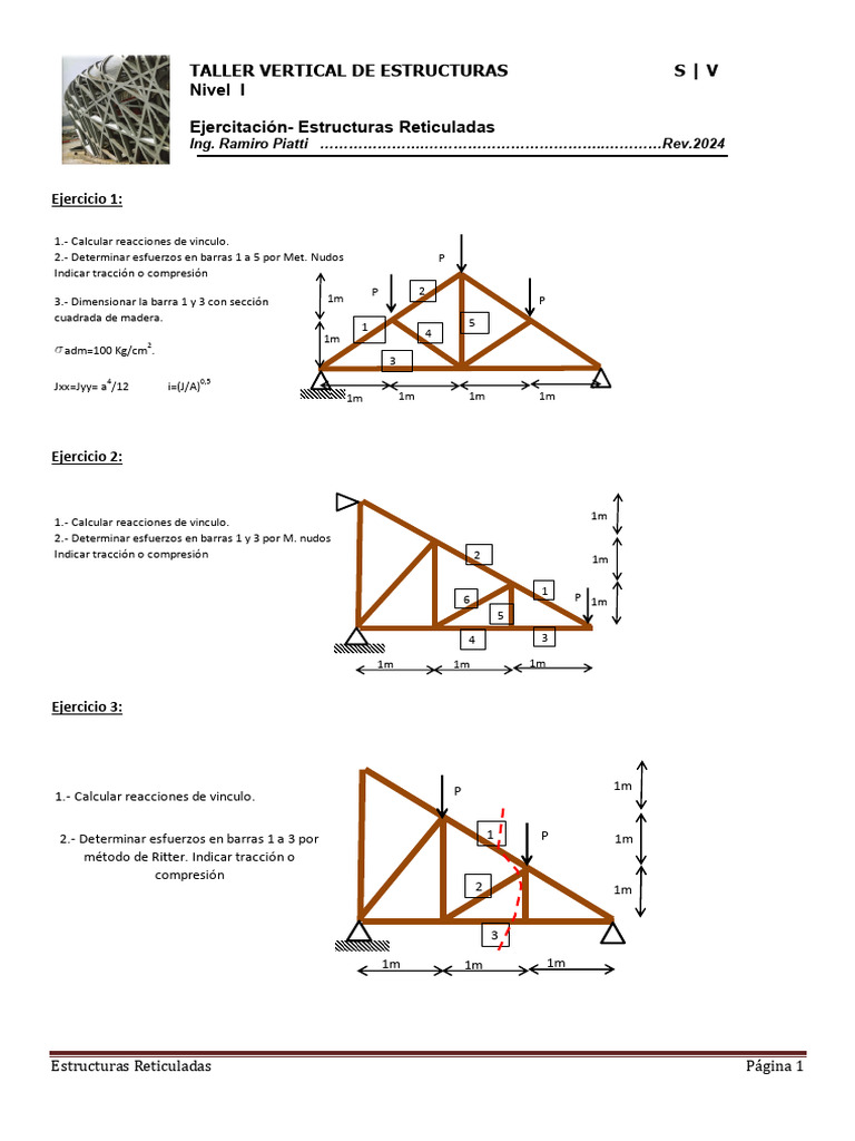 TP - Estructuras Reticuladas | PDF | Braguero | Ingeniería estructural