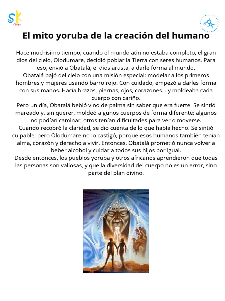 12 Copias Doble Cara Mito Del Humano Yoruba | PDF