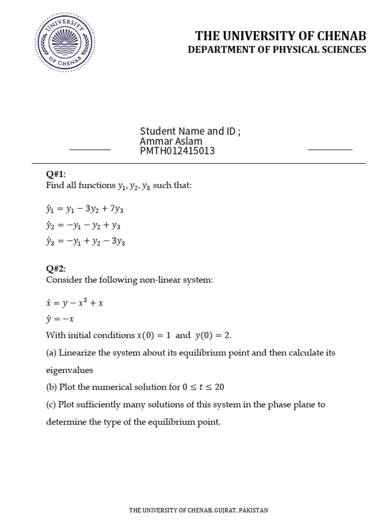 Assignment 1&2 Combine (Ammar Aslam) | PDF