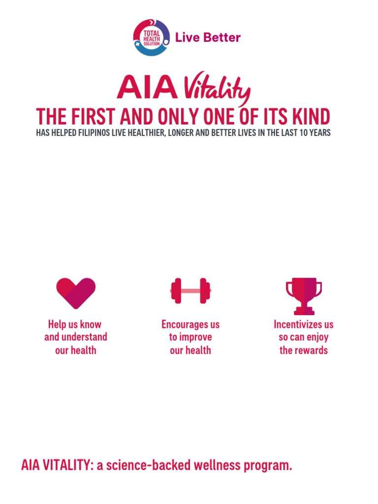 Live Better With AIA Vitality | PDF | Medicine | Diseases And Disorders