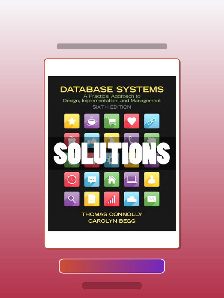Database Systems A Practical Approach To Design Implementation and Management 6th Edition ...