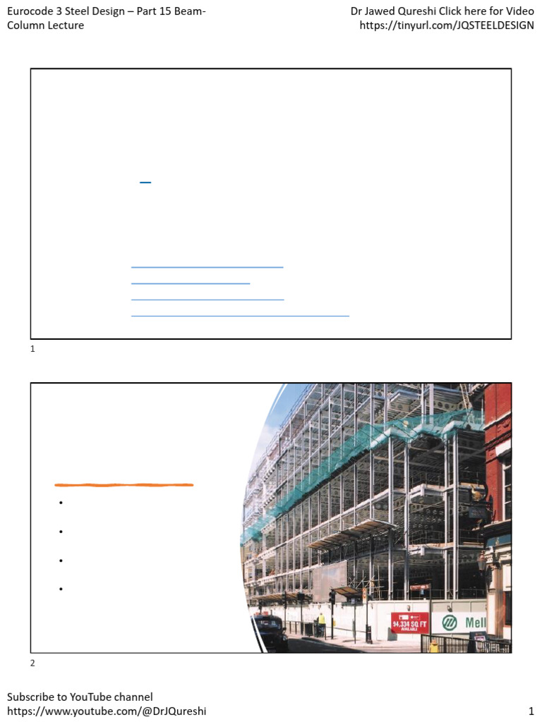 Part 15 Beam-Column Lecture | PDF | Bending | Beam (Structure)