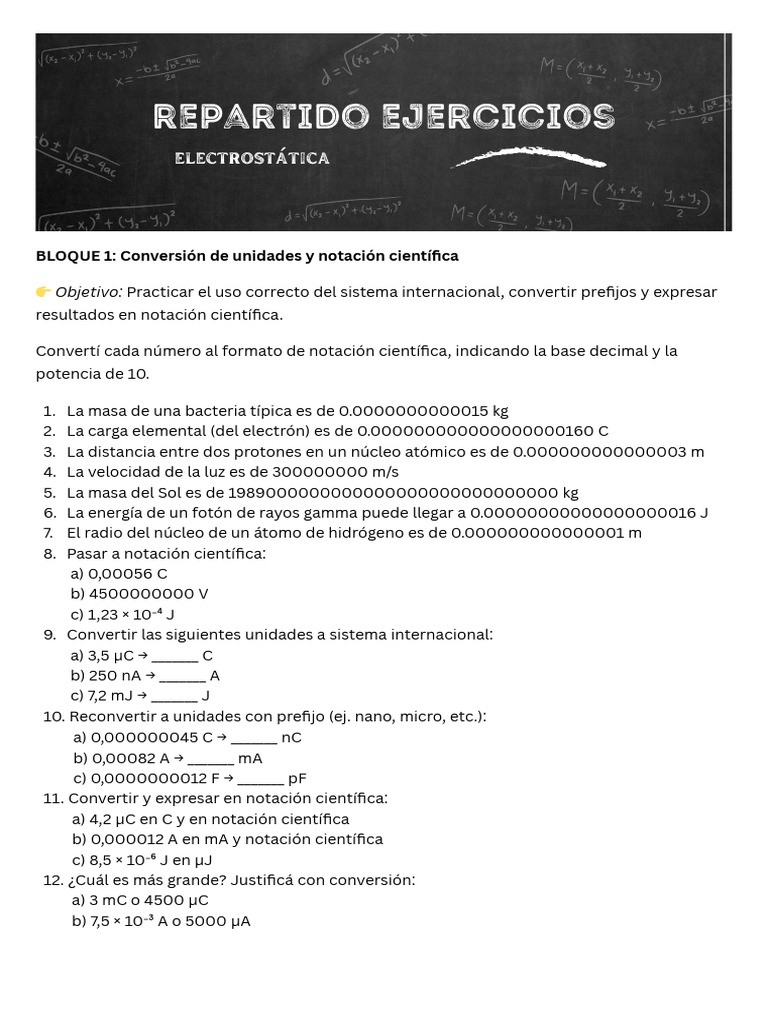 Convertí Cada Número Al Formato de Notación Científica, Indicando La ...