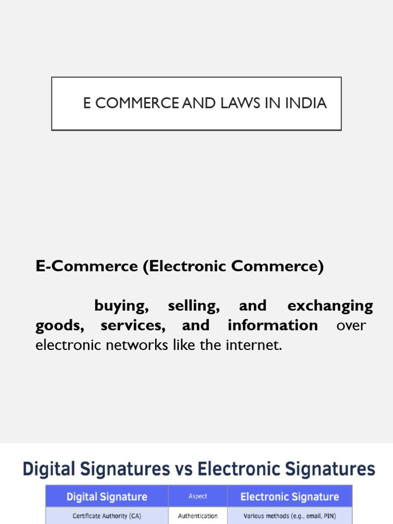 E-Commerce Laws and Regulations in India | PDF | E Commerce | Cybercrime