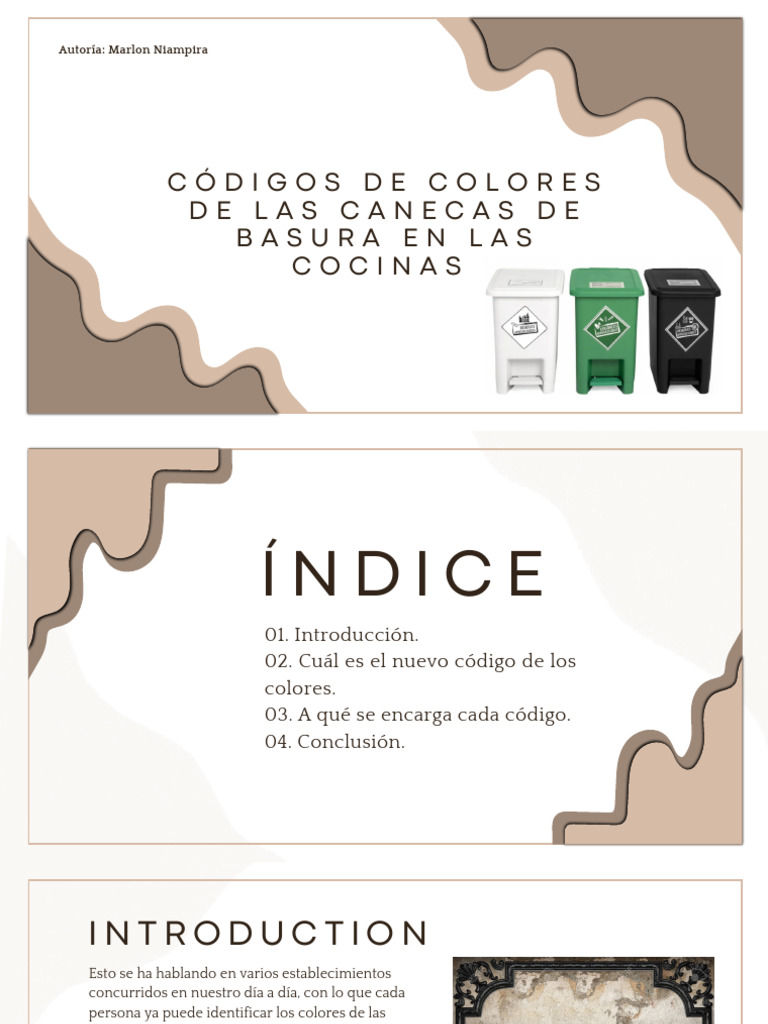 Nuevo Código de Los Colores de Las Canecas de Basura | PDF