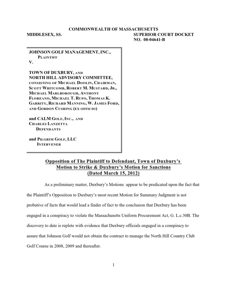 Opposition To Motion To Strike | PDF | Summary Judgment | Deposition (Law)