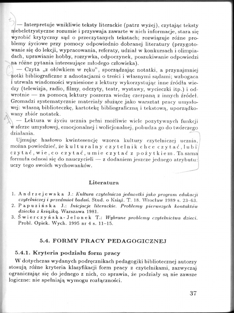 Bibliotekarstwo Szkolne Teoria I Praktyka | PDF