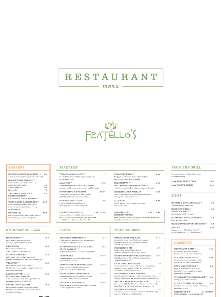DoubleTree Newcastle A La Carte Menu A3 2024 - V5 | PDF