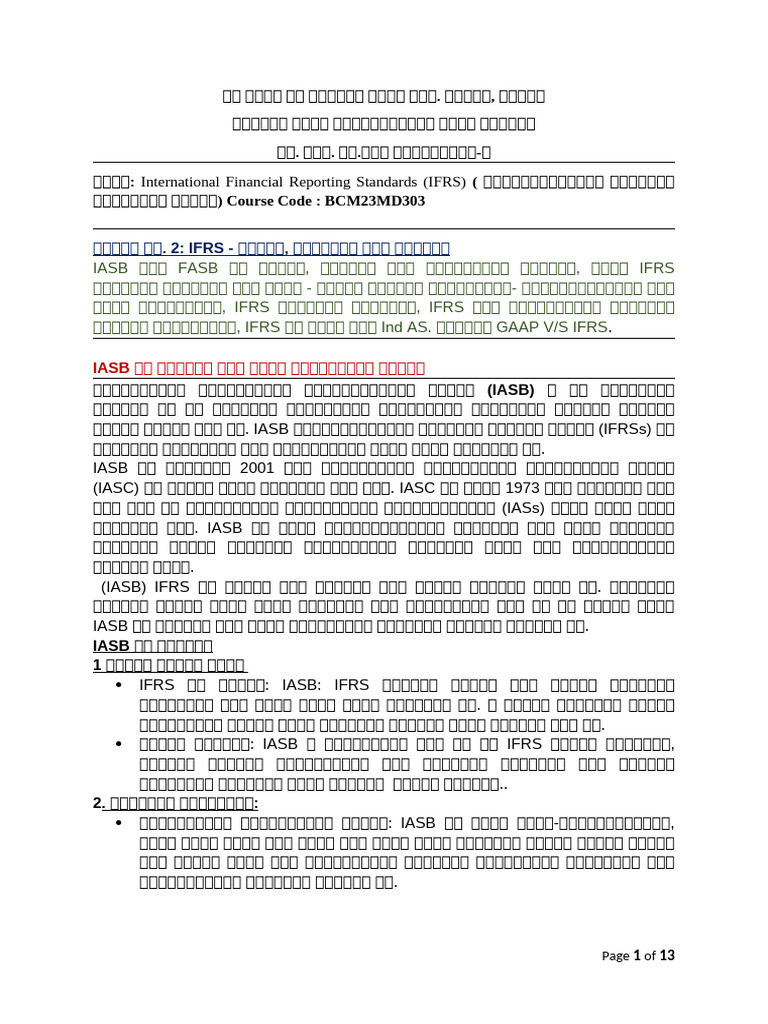 Unit 2_ Ifrs Syb.com 3 | PDF