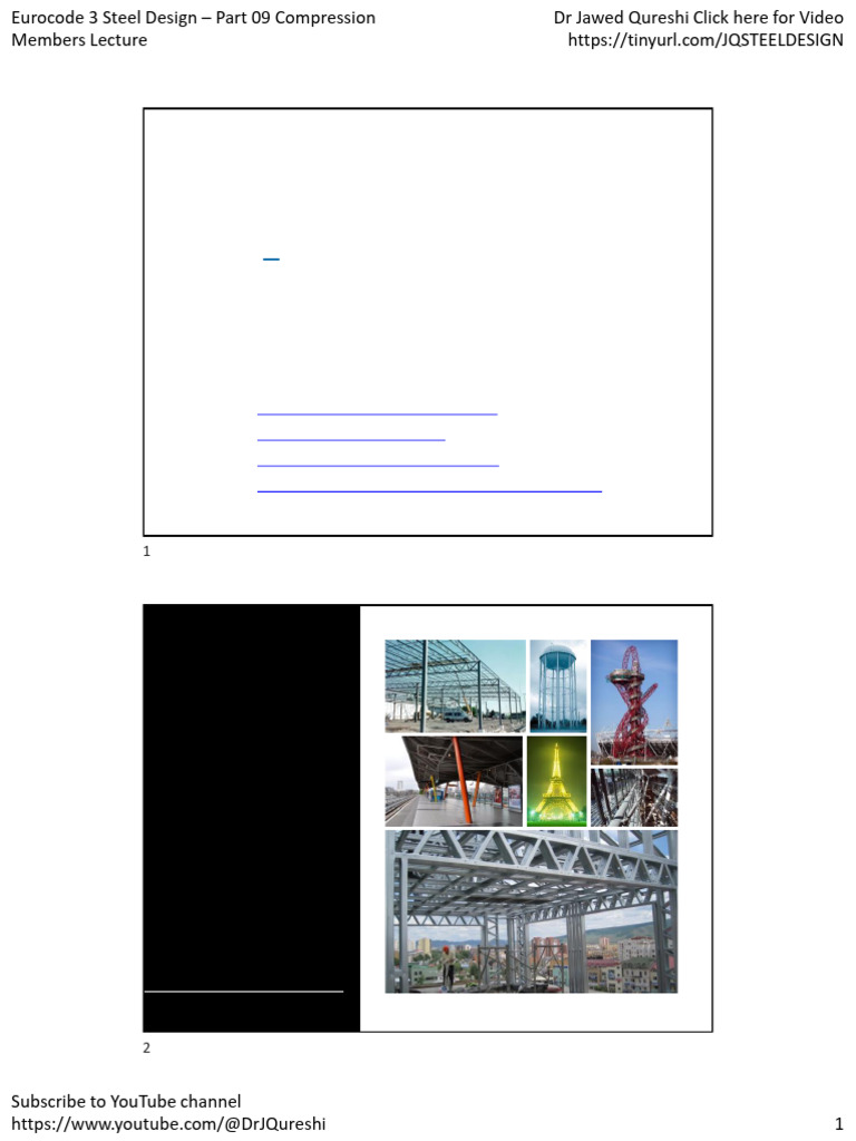Eurocode 3: Compression Members Design | PDF | Buckling | Truss
