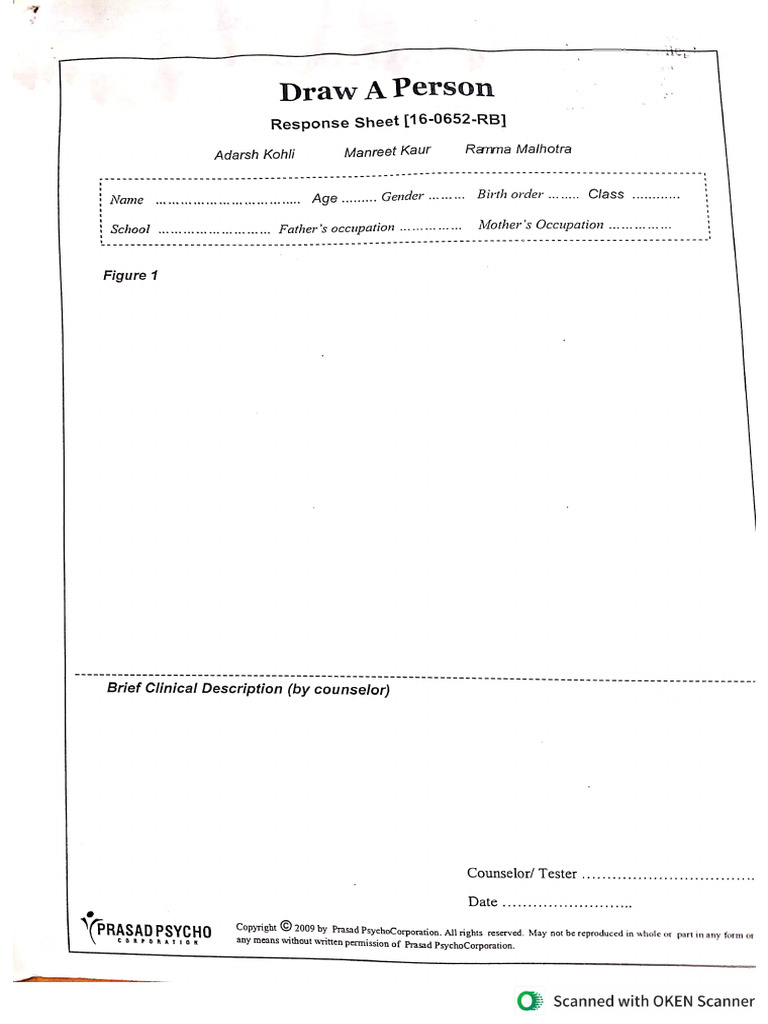 Draw A Person Test | PDF
