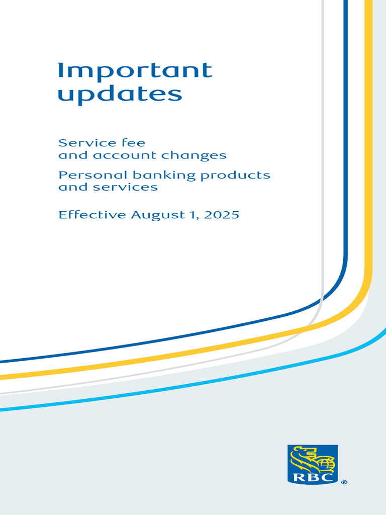 RBC Account Fee Changes Effective 2025 | PDF | Banks | Credit Card