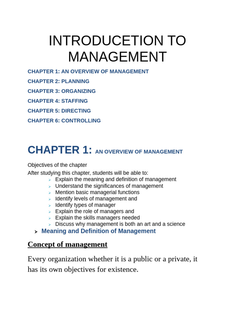 Introduction to Management Concepts | PDF | Concept | Leadership