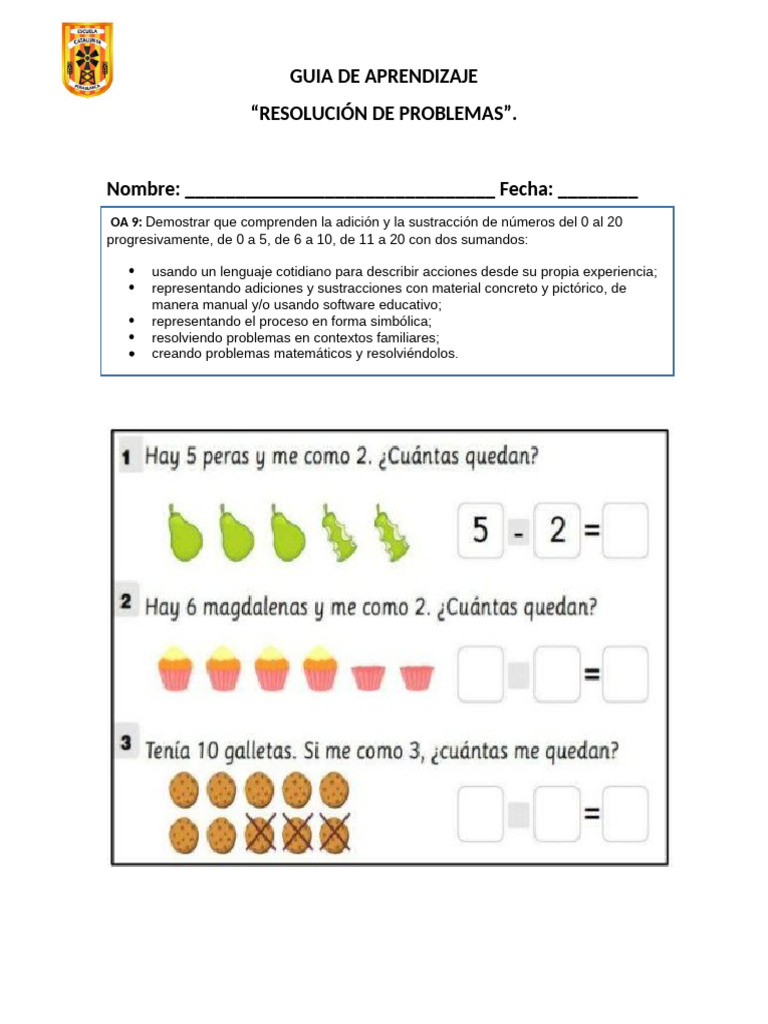 Problemas Hasta El 10 | PDF