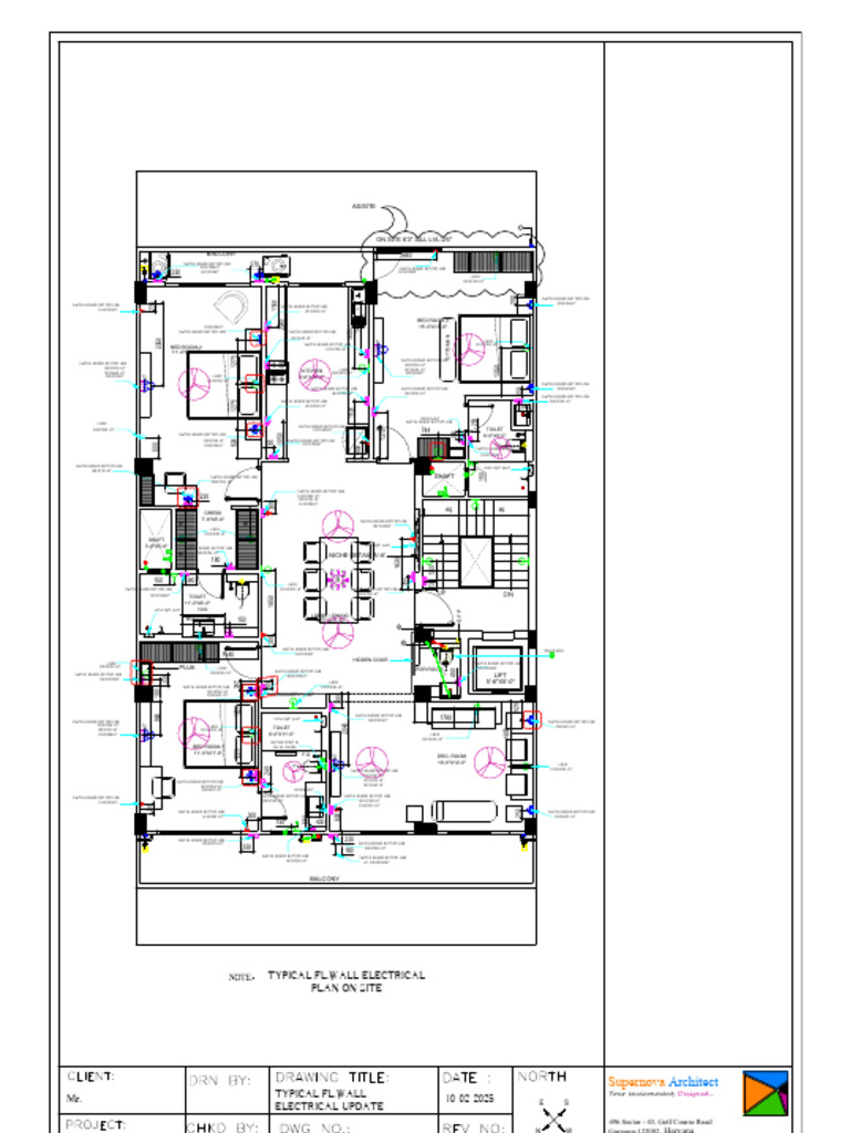 Vatika k8 Typical Wall Electrical Layout Update | PDF