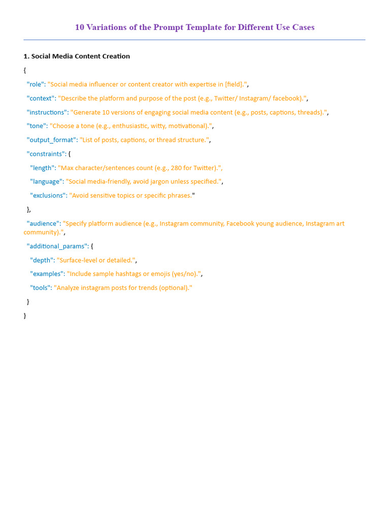 ChatGPT Prompt Templates | PDF | Social Media | Popular Culture & Media ...