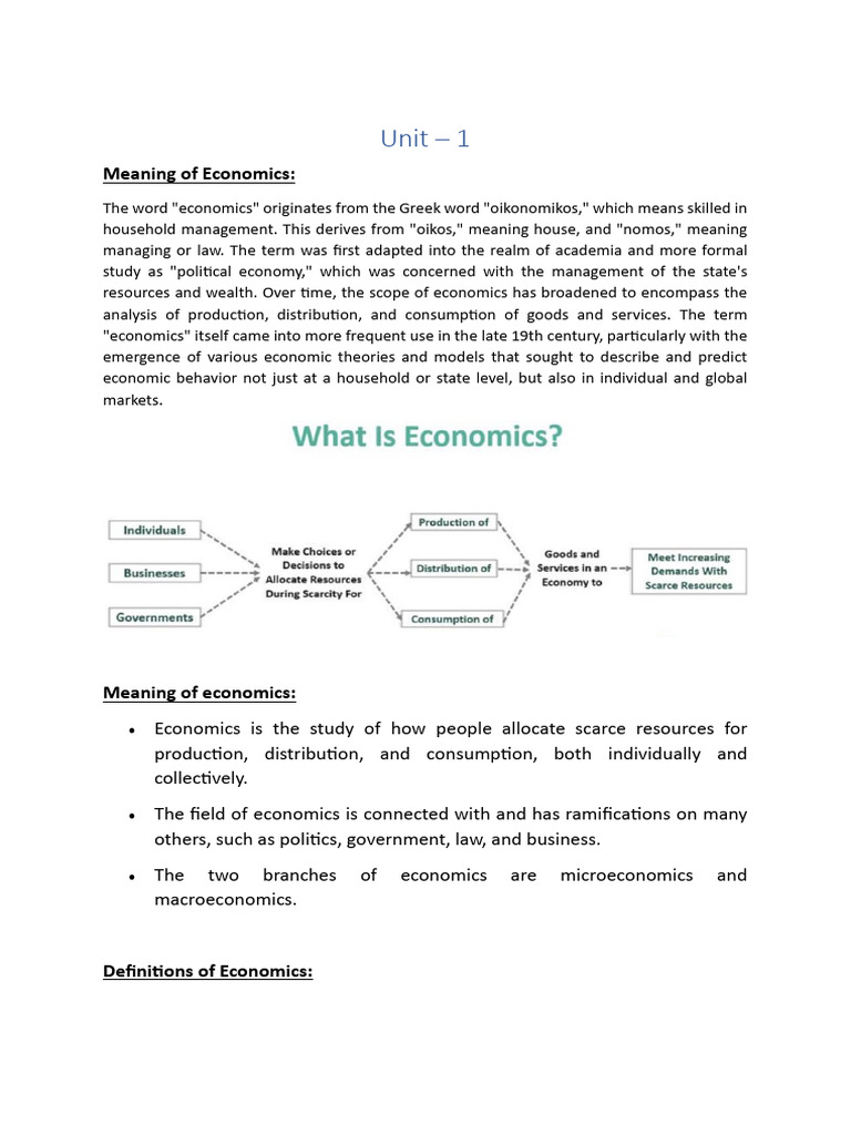 Understanding Economics: Key Concepts | PDF | Economics | Microeconomics