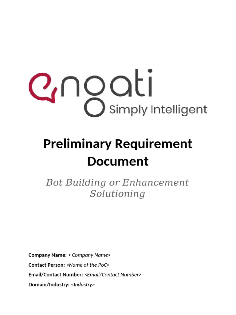 Preliminary Requirement Document | PDF | Computing | Software