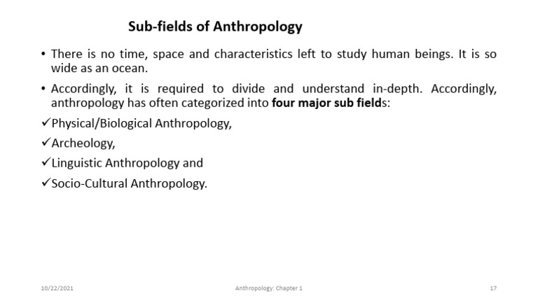 Biological Anthropology Subfields Explained | PDF