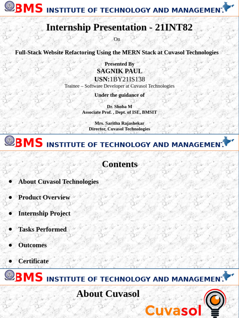 Internship Presentation Sgnk | PDF | Software Engineering | Software ...