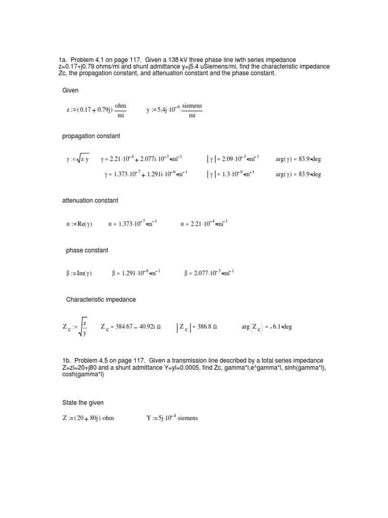HW 6 Soln | PDF | Transmission Line | Electromagnetism