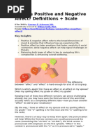 Panas Questionnaire Scale Positve Negative Affect | PDF | Cognition ...