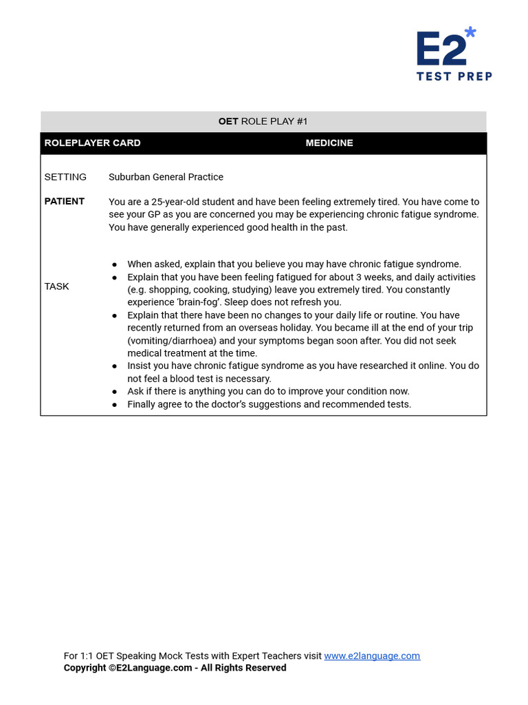 Interlocutor Play Card 1 | PDF