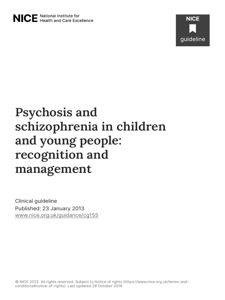 2-TTO EZF-BR - Guia NICE 1 | PDF | Antipsychotic | Psychosis